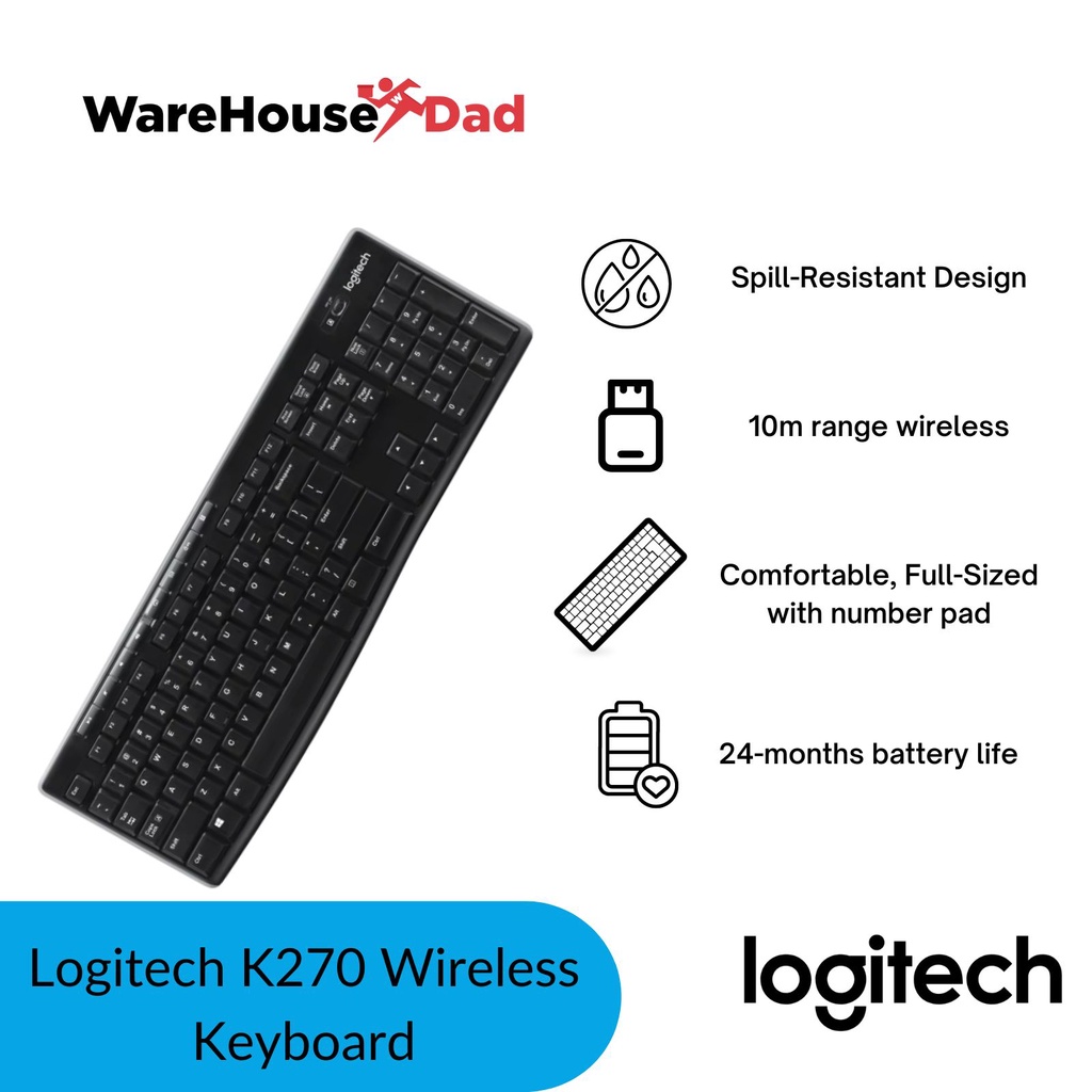 Logitech K270 Full-size Wireless Keyboard | Shopee Philippines