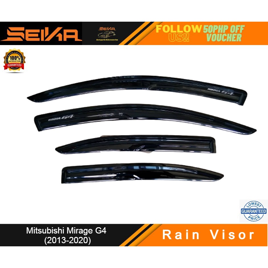 Mitsubishi Mirage G4 Rain Visor OEM Black (2013-2023) | Shopee Philippines