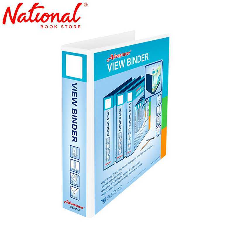 Adventurer Ring Binder 3-Ring Vb320A4 A4 2 Inches D-Type White - Office ...