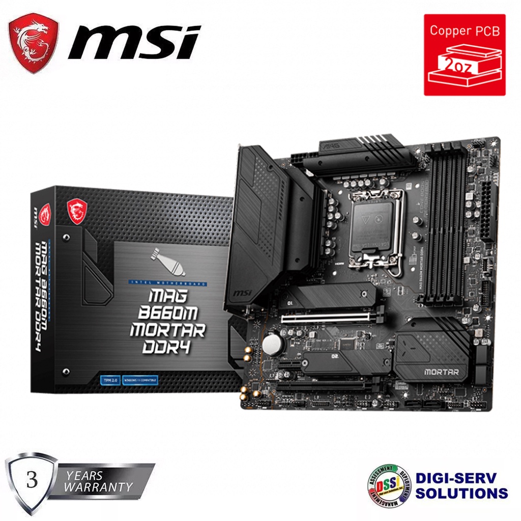 MSI MAG B660M Mortar DDR4, LGA 1700 Intel B660 Micro ATX Gaming ...