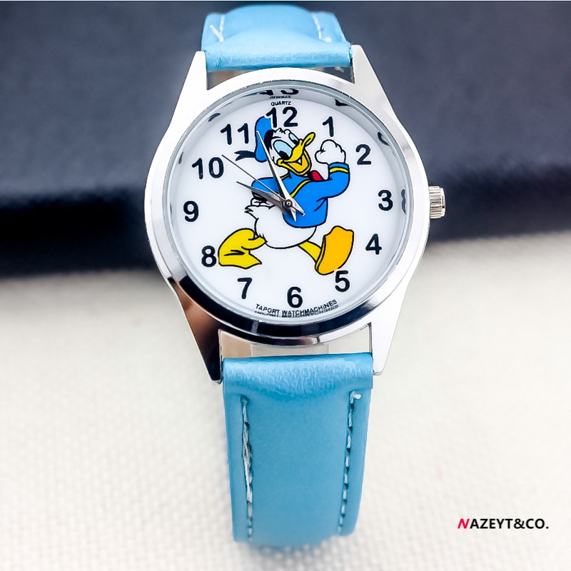 Cartoon Donald Duck Watch Kids Leather Strap Watch Multicolor for ...