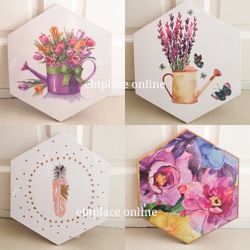Hexagon Shape Wall Deco/Hiasan Dinding (Part 2) | Shopee Philippines