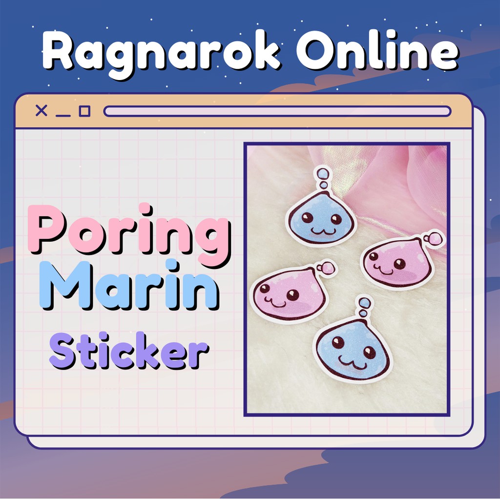 Ragnarok Online Poring and Marin Glittered Sticker Set | Shopee Philippines
