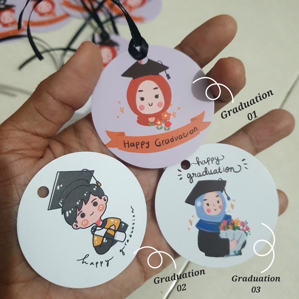 (10pcs) Hang Tag Happy Graduation Graduation School Graduation Class ...