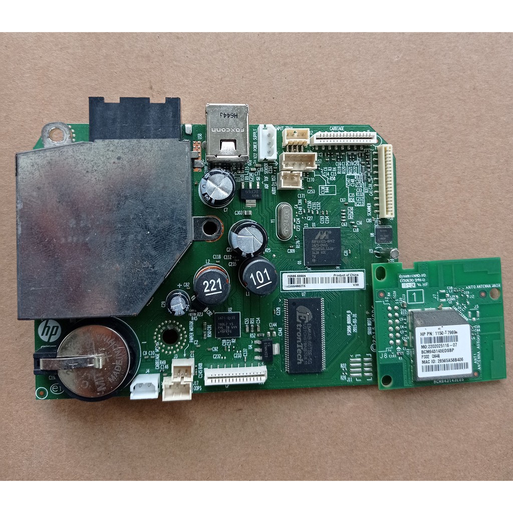 Hp Ink Advantage 3835 WiFi Logic Board HP Deskjet 3835 F5R96-60004 Fax Modem HP Deskjet Printer ...