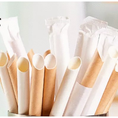 100pcs Paper Wrapped Drinking Straw and Boba Straw for 16oz and 22oz ...
