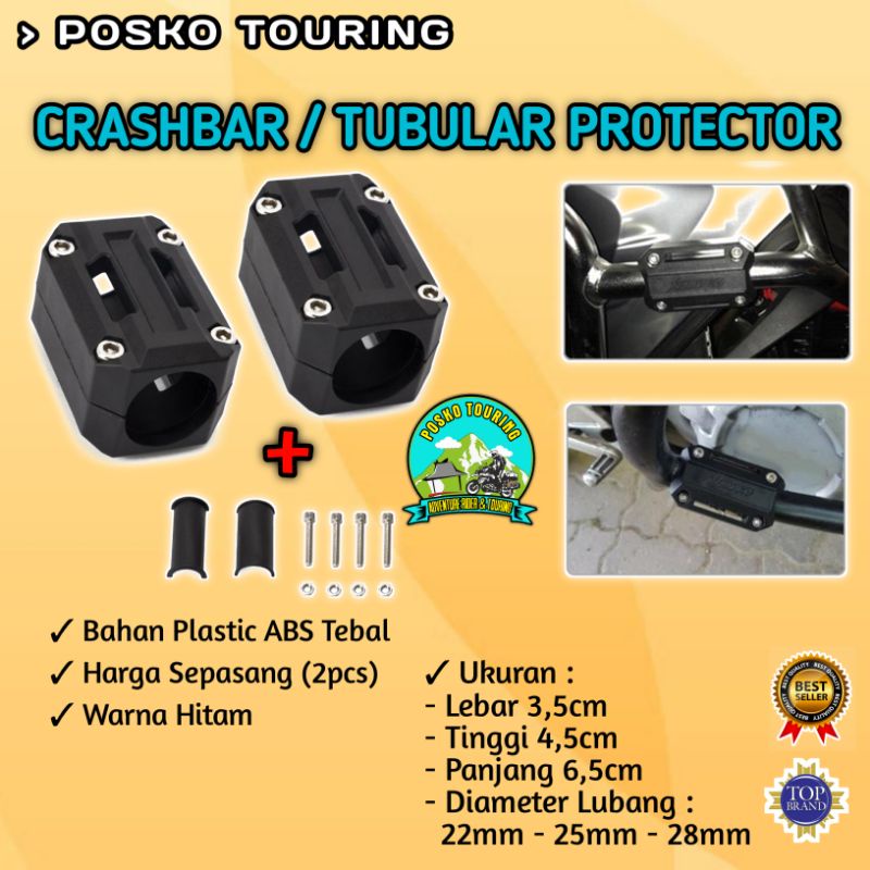 Crashbar Protector V2 | Universal Motorcycle Tubular Crashbar Protector ...