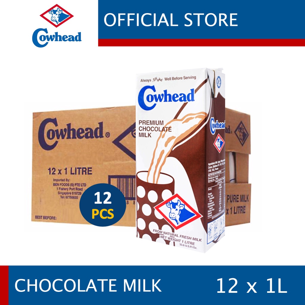 Cowhead Chocolate Milk 1L x 12 | Shopee Philippines