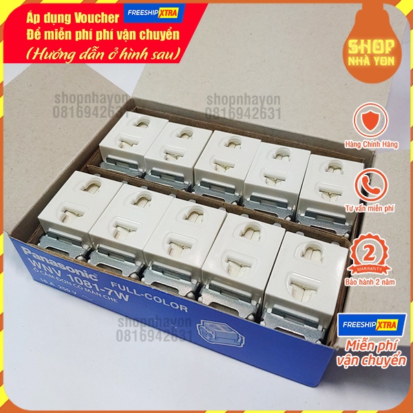 10 genuine Panasonic 2-pole sockets with screen Full Color WNV 1081-7W ...