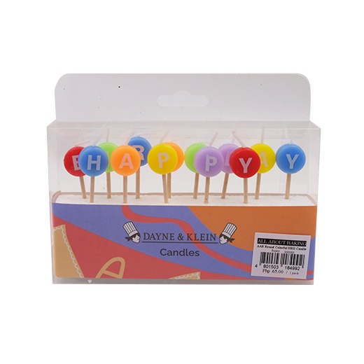 All About Baking - AAB Round Colorful HBD Candle | Shopee Philippines