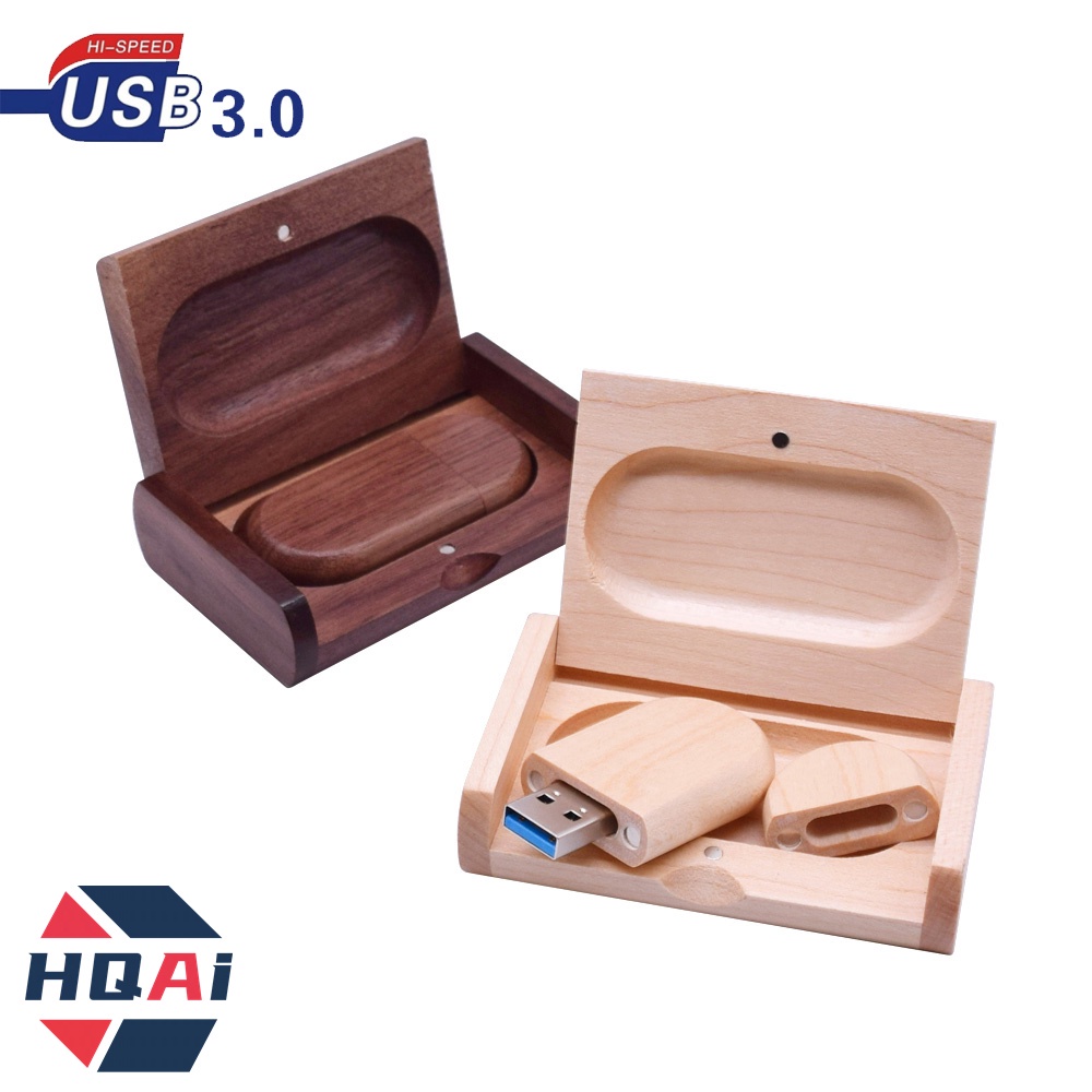 HQAI USB High Speed 3.0 Birthday Gift Holiday Gift Portable Wooden ...