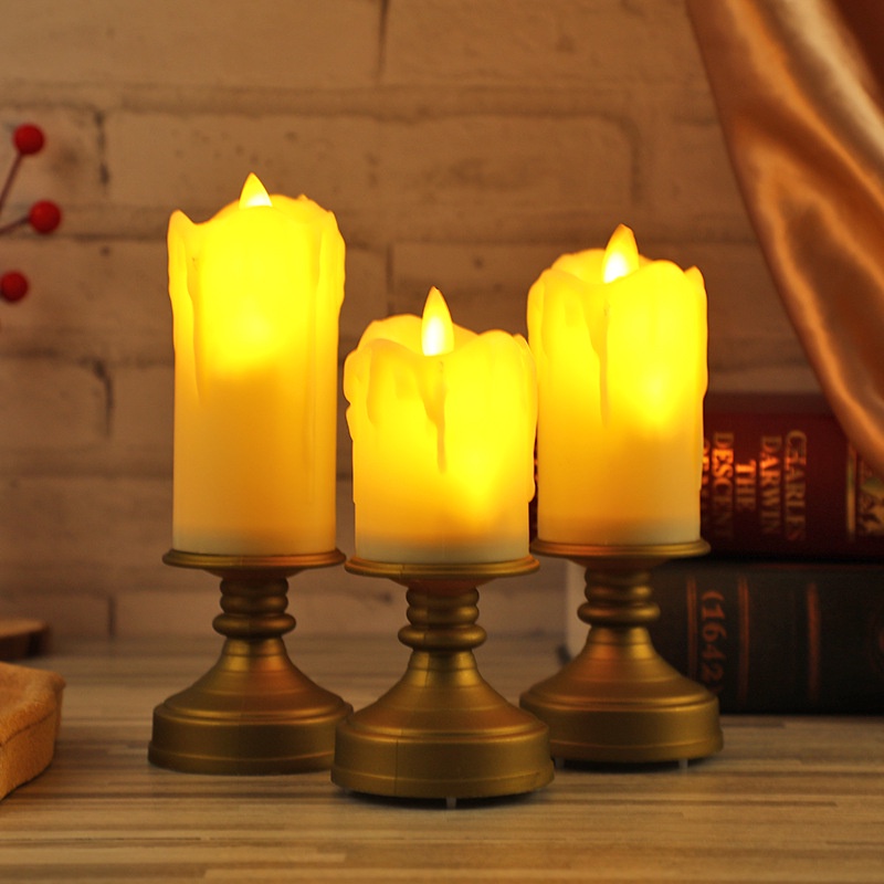 MINI LED CANDLE WITH STAND FLAMELESS CANDLE | Shopee Philippines