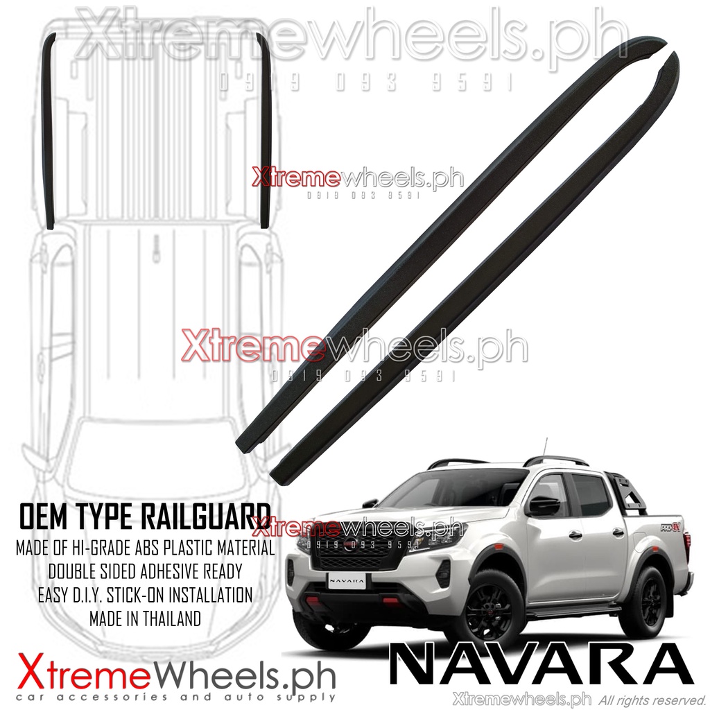 NAVARA PRO4X 2021-2025 Left and Right THAILAND RAIL GUARD PICK UP BODY ...