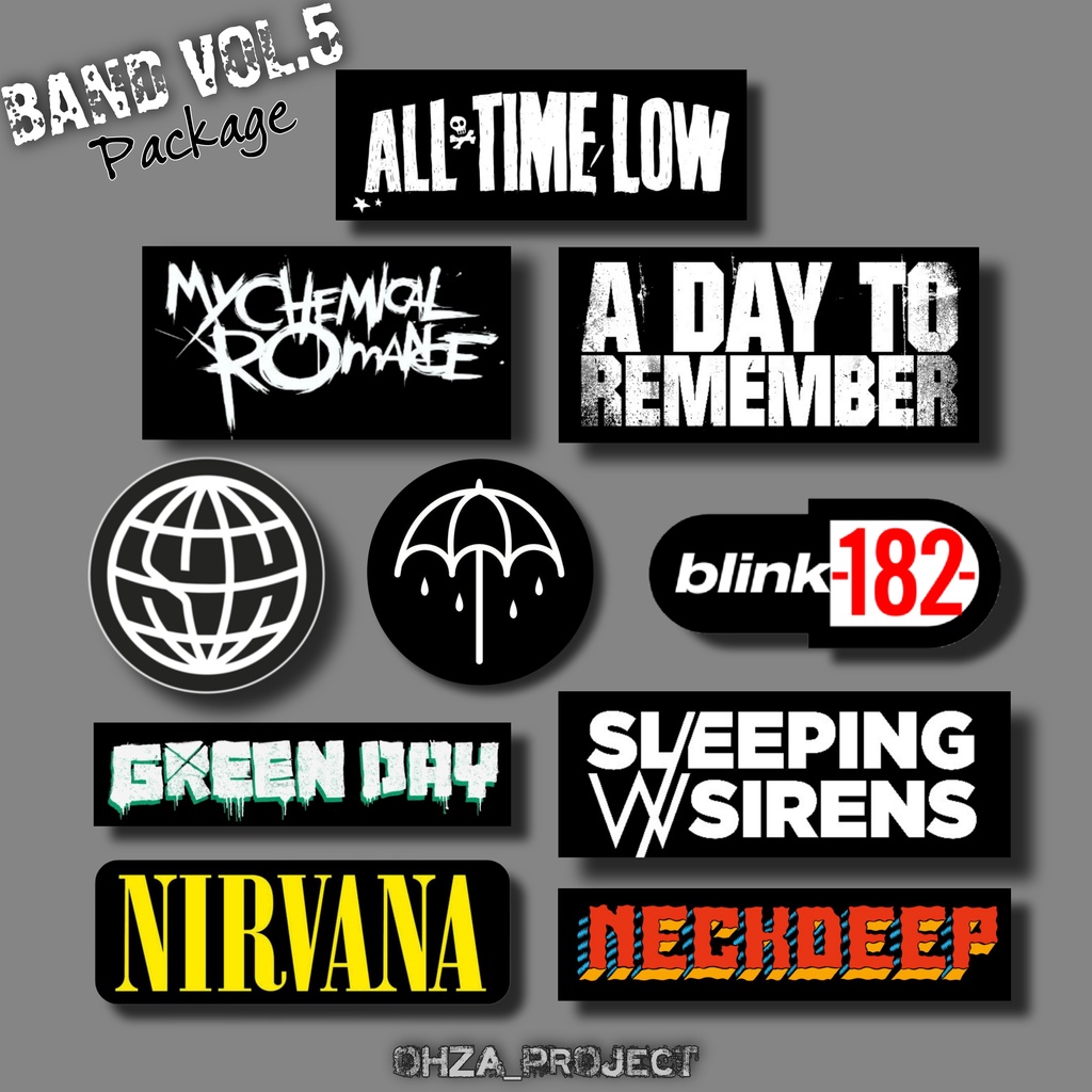 BAND STICKER AESTHETIC STICKER HANDPHONE CASE LAPTOP TUMBLER MUSIC ...