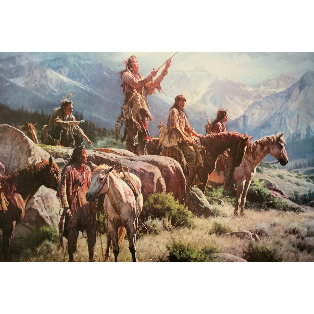 poster Red Indian Mohawk Cowboy Crash Native American Photo Wall ...