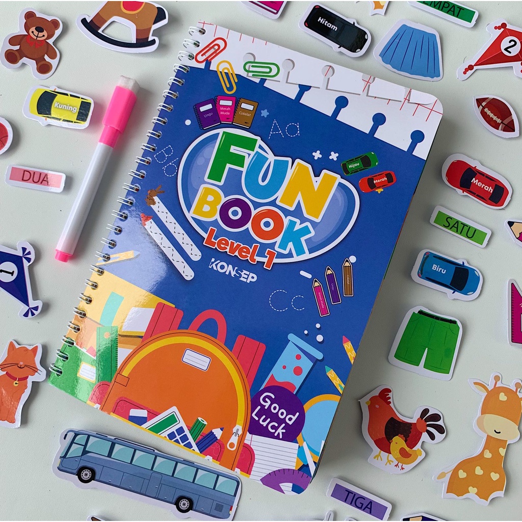 Funbook Level 1st Concept Busy Book Educational Activity Book Learning ...