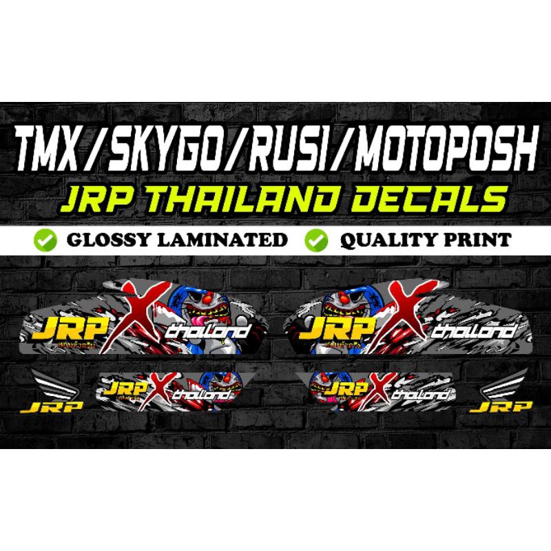 Rusi/Skygo/Tmx/Motoposh (Gray) JRPxThailand Doraemon Decals ( | Shopee ...