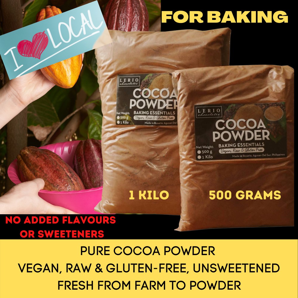 Premium RAW Cocoa Powder, Unsweetened, Vegan, Gluten-Free Lerio ...
