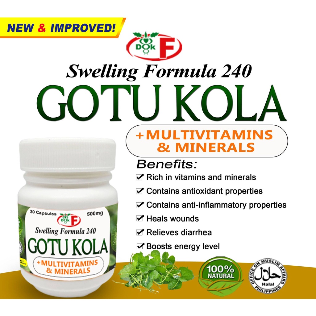 SWELLING FORMULA 240 GUTO KOLA CAPSULES | Shopee Philippines