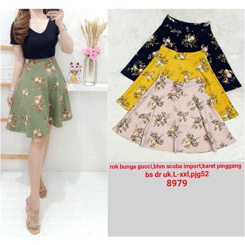 Scuba Flower Skirt 0601/8979 | Shopee Philippines