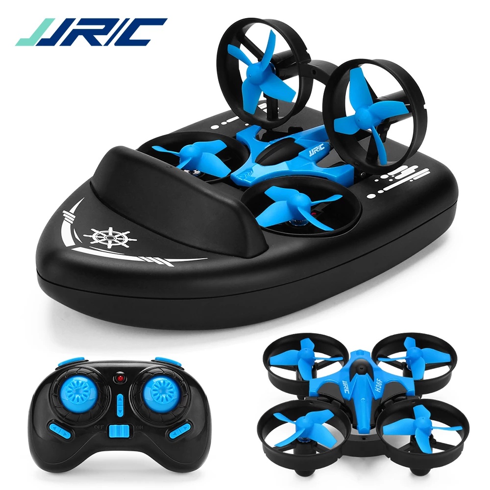 E016F 3-in-1 EPP Flying Air Boat Land Driving Mode Detachable One Key Return RC Quadcopter RTF ...