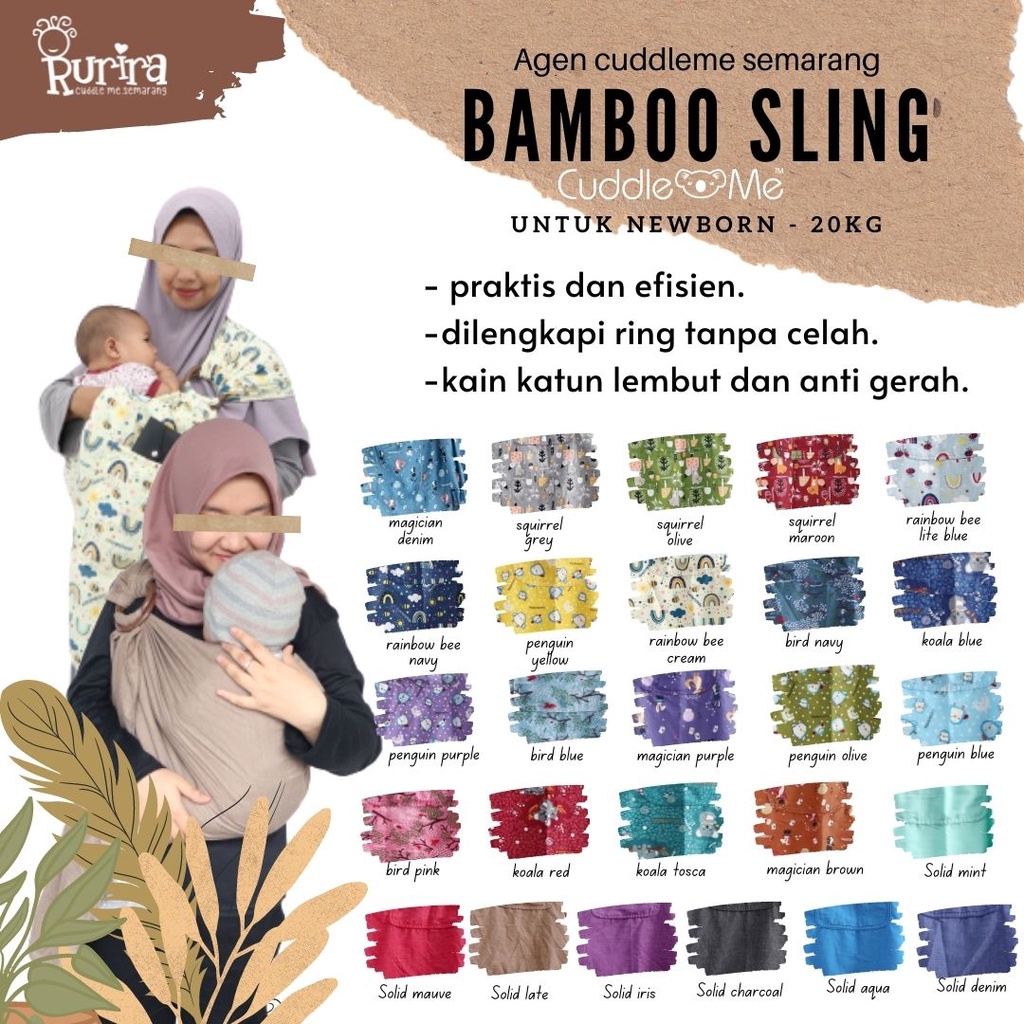 Ring SLING BAMBOO CUDDLE ME CUDDLEME SLING | Shopee Philippines
