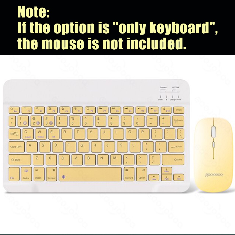 Goojodoq Bluetooth Wireless Keyboard And Mouse Set For Android Phone Laptop Tablet Rechargeable