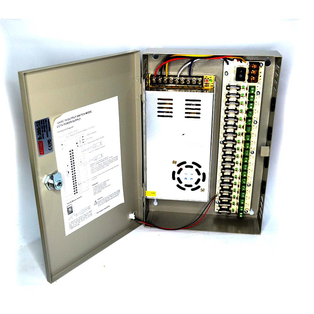 CCTV LEDs Power Supply 12V-10a/20a/30a 18-Way Switching Power Supply ...