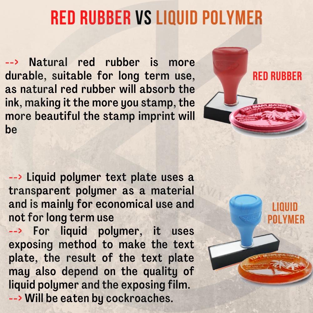 Custom Made Index Normal Rubber Stamp Chop Cop Getah ( Name Cop ...