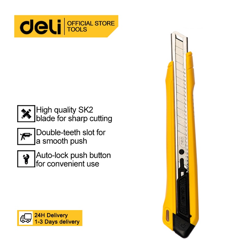 Deli Tool Utility Knife Wallpaper Tool Heavy Duty Cutter with Auto-Lock ...