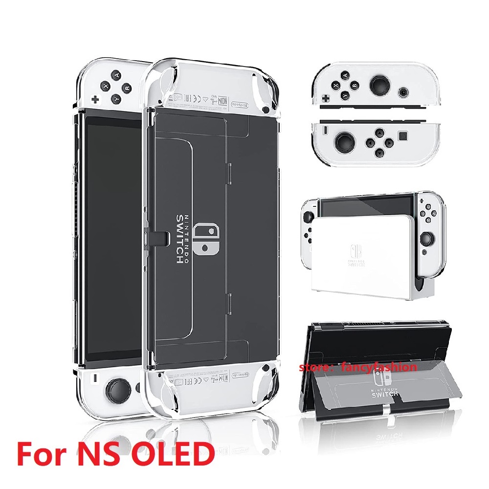 Transparent Protective Case for Nintendo Switch OLED Flip Shell for NS ...