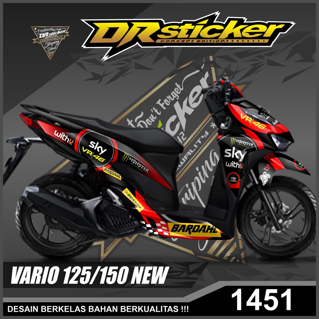Dekal Sticker VARIO 125/150 NEW full body Sticker Photochromic VARIO ...
