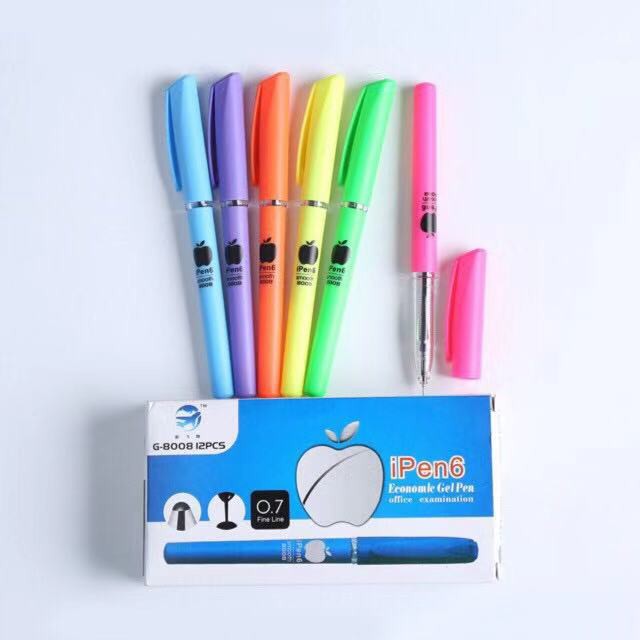 1Box/12Pcs 0.7MM APPLE Ipen6 G-8008 Gel Pen School Supplies | Shopee ...