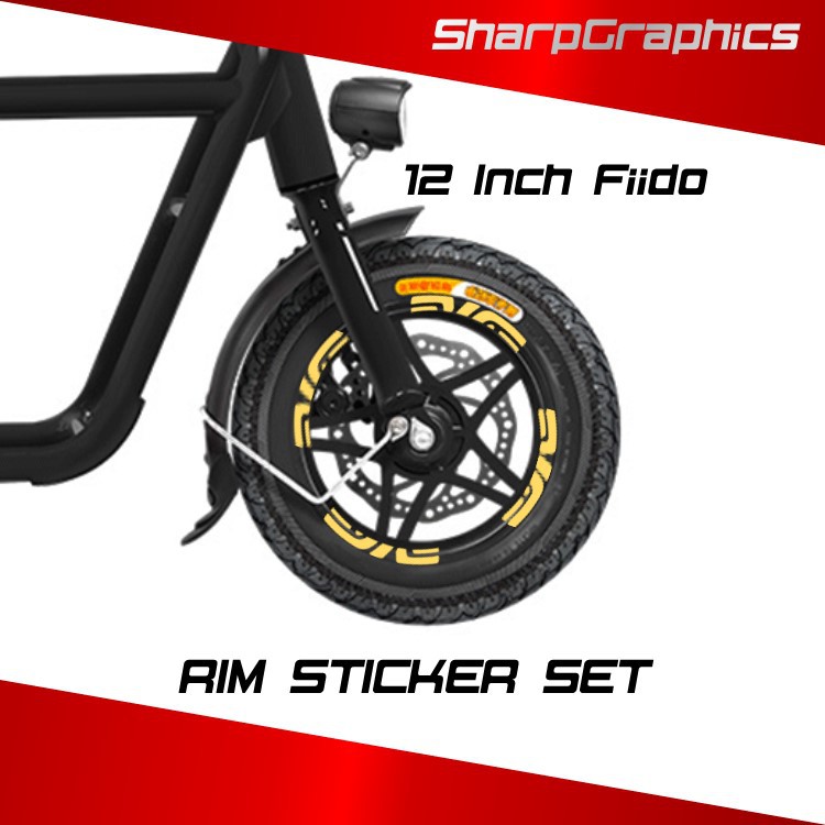 Fiido ENVE MAGURA Electric Scooter / Bike Reflective rim Sticker Decals ...