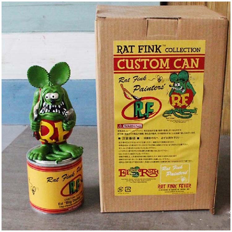 8" Rat Fink Fever Collection Ed "Big Daddy " Roth Green Rat Fink Figure ...