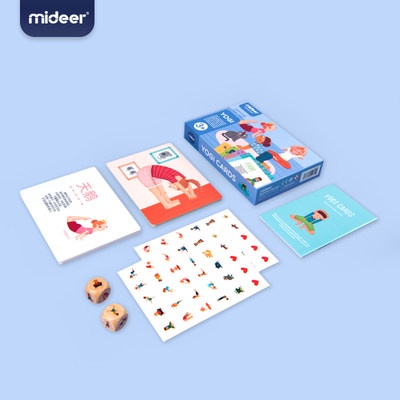 Mideer Milu Children's Early Education Cognitive Yoga Card Baby Fitness ...
