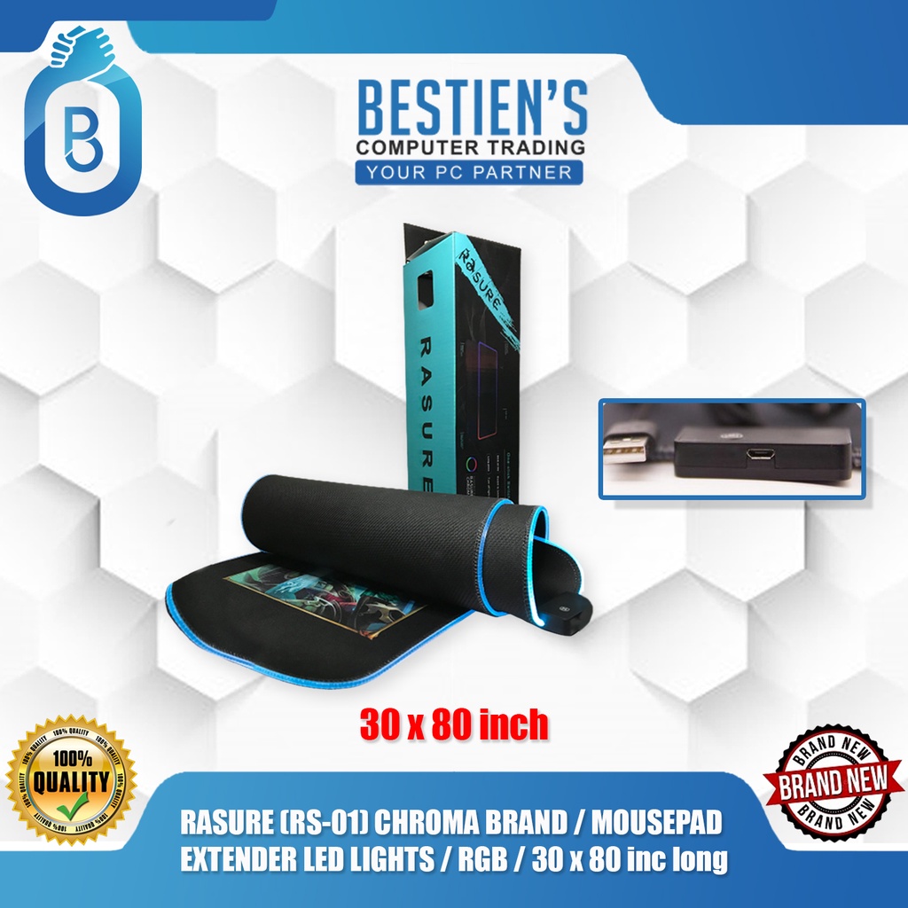 RASURE (RS-01) CHROMA BRAND / MOUSEPAD EXTENDER LED LIGHTS / RGB / 30 x ...