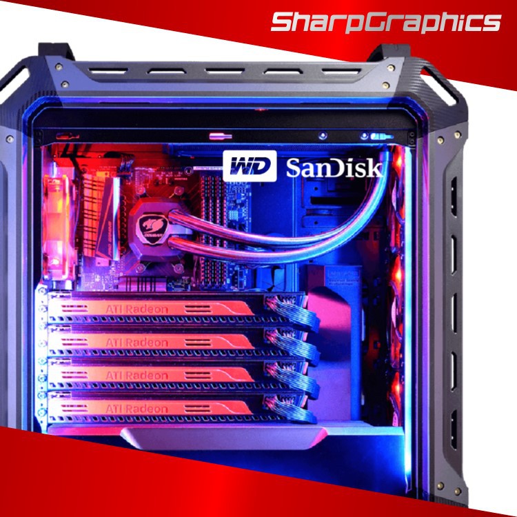 Western Digital WD SandDisk Tower CPU Computer Casing Sticker Decal ...
