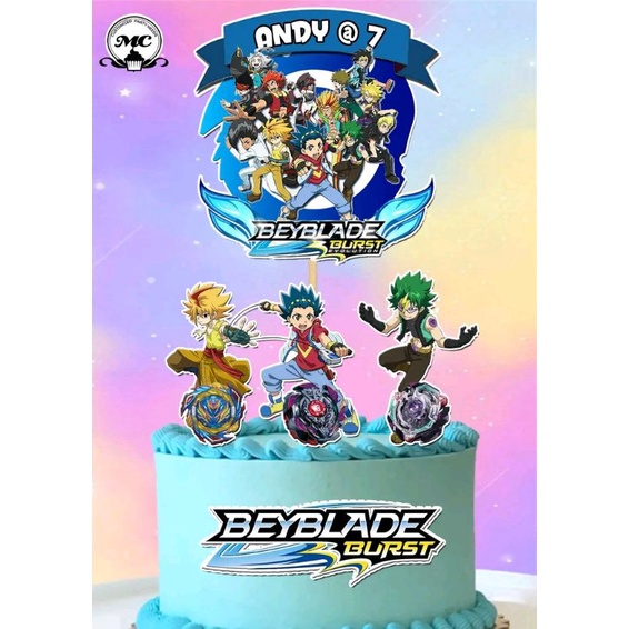 (Marie's Shop)Beyblade Theme Cake Topper | Shopee Philippines