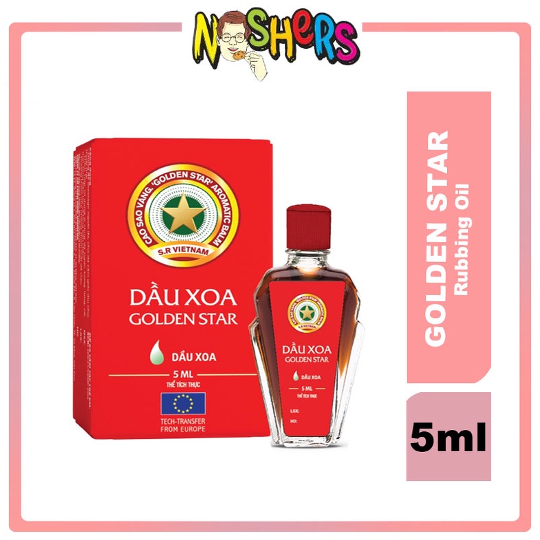 Noshers GOLDEN STAR Rubbing Oil 5ml Pain Relief Oil Natural Hot Oil ...