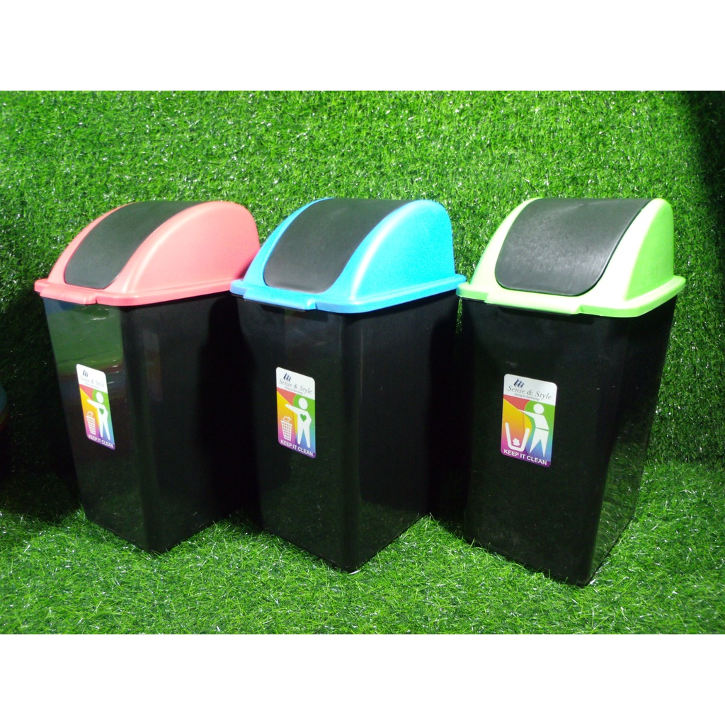 #302 Sense & Style Waste /Trash Bin / Plastic basuranhan (Random color ...