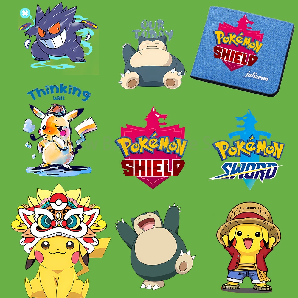 Pokemon Iron Cloth Sticker PVC Transfer Patch DIY Clothes Pikachu ...