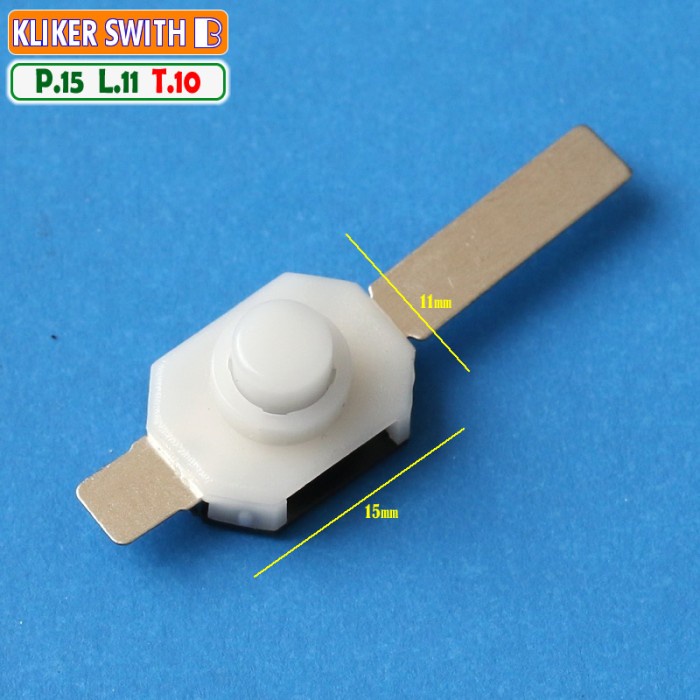 Kliker B Click Switch Flashlight Switch 15mm x 11mm PUSH ON OFF Regular ...