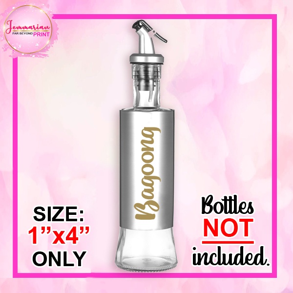 STICKER LABELS FOR CONDIMENTS -GOLD COLOR (bottles and jars NOT ...