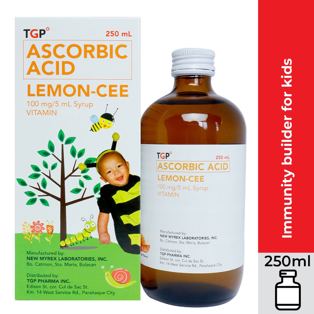 LEMONCEE TGP Ascorbic Acid 100mg/5ml Syrup/250 ml 1 bottle for immunity ...