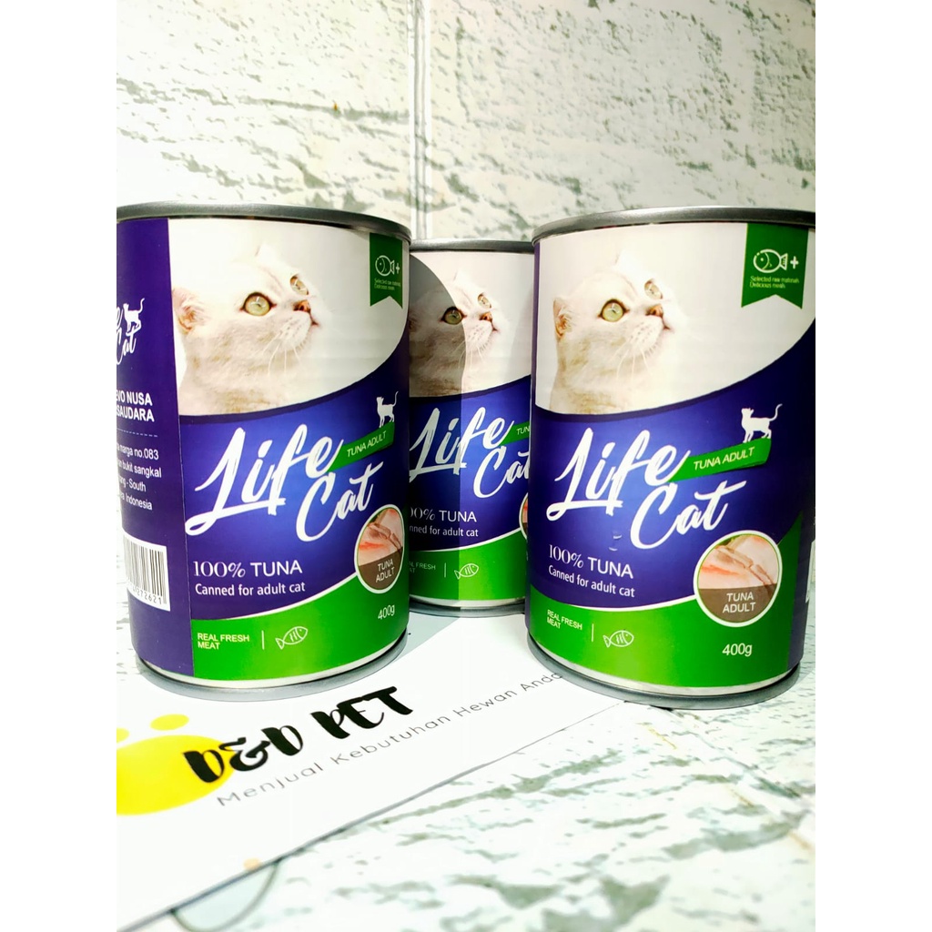 Life cat tuna adult Cans 400gr wet food cat food | Shopee Philippines