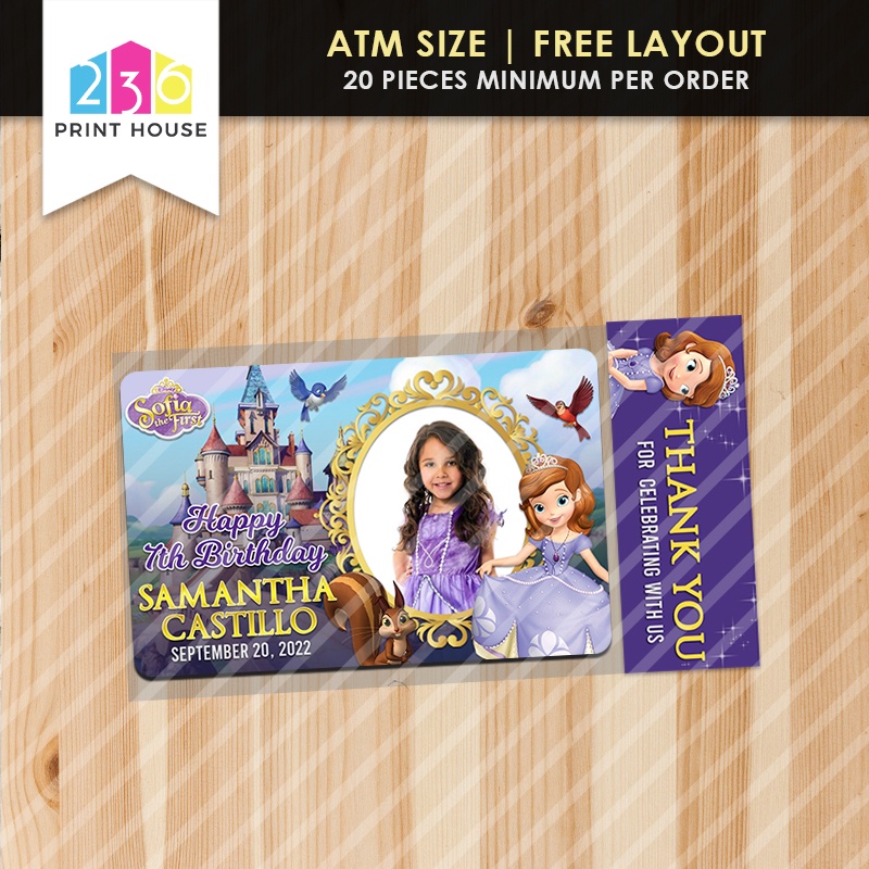 Sofia The First Ref Magnet Souvenir • ATM Size • FREE Layout • Baptism ...