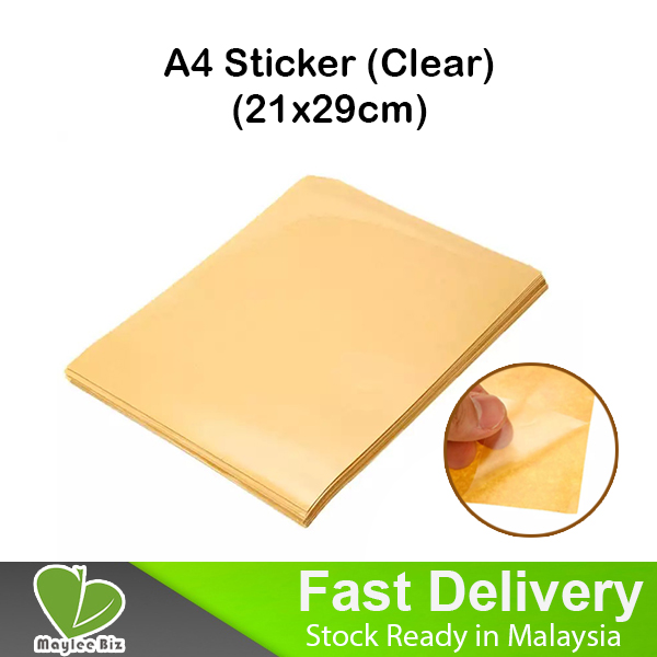 10/50pcs A4 Transparent Sticker Paper Laser Clear PVC Pet Waterproof ...