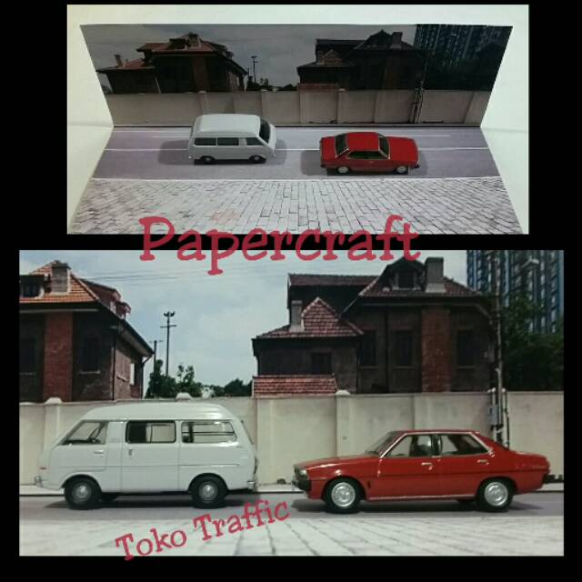 Code J Diorama papercraft Road Building 1/64 scale Diorama Photography ...