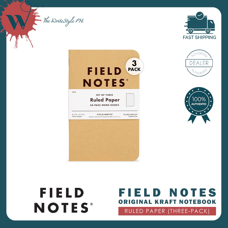 Field Notes Original Kraft Notebooks (3-Pack) | Shopee Philippines